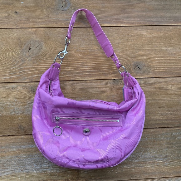 Coach | Bags | Coach Daisy Signature Canvas And Leather Hobo Bag In ...